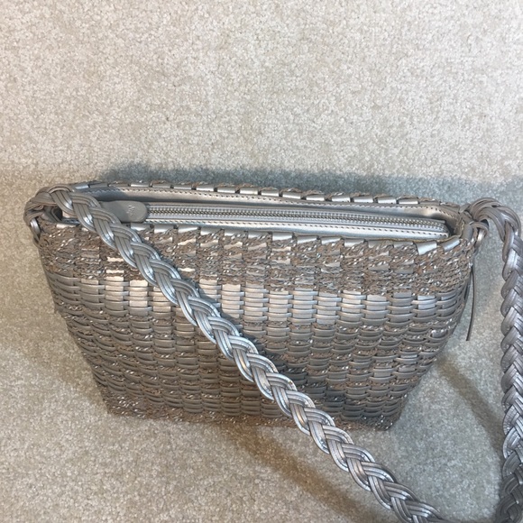 Monsac | Bags | Vintage Monsac Gray Woven Leather Shoulder Bag | Poshmark